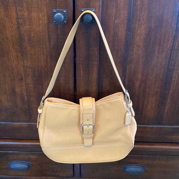 Coach | Bags | Coach Tan Leather Shoulder Bag | Poshmark